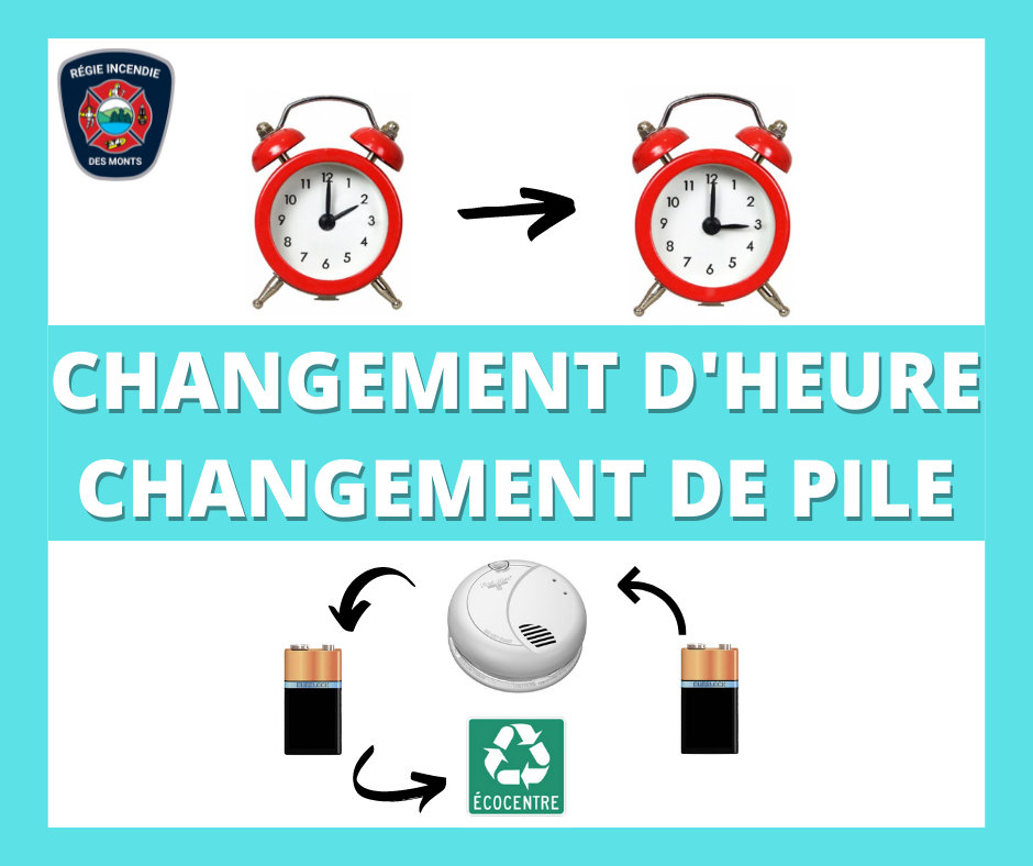 On avancera l’heure dans la nuit du 12 au 13 mars, …changement d’heure changement de pile ...